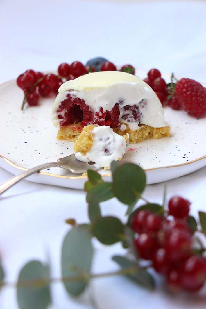 Paradis blanc ou dômes au chocolat blanc et fruits rouges – Devorezmoi